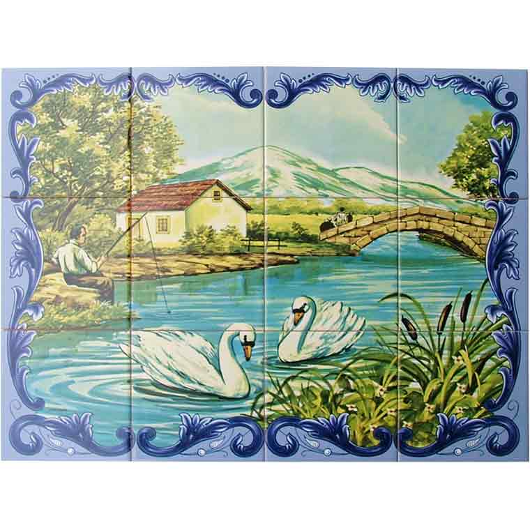 Swans Tile 12 pieces